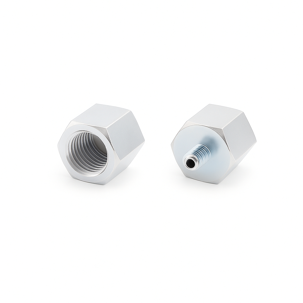 Reduziernippel Innen: G 1/4" / Außen: M5 x 0,8 Stahl verzinkt