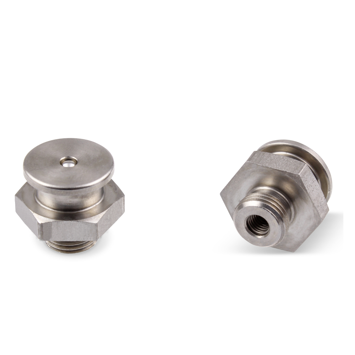 Flachschmiernippel DIN 3404 M1 (Ø16mm) M10 x 1,0 Edelstahl V2A