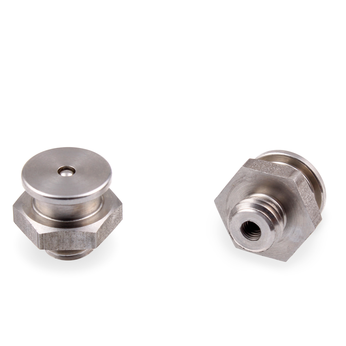 Flachschmiernippel DIN 3404 M1 (Ø16mm) M10 x 1,5 Edelstahl V4A
