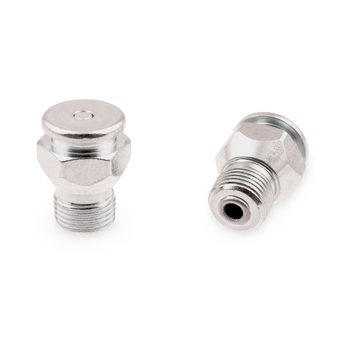 Flachschmiernippel DIN 3404 M22 NPT 3/8" Stahl verzinkt mit Stabventi