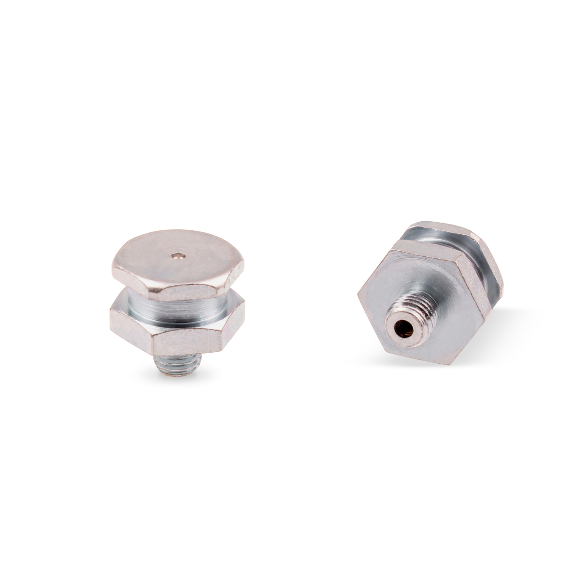 Flachschmiernippel DIN 3404 T1B 1/4" UNF Stahl verzinkt